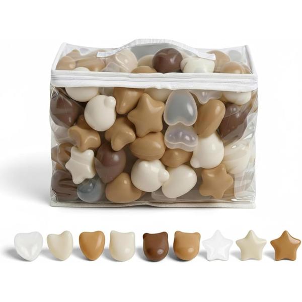 バリエーションコード : 2B4LOD2WHG「大人気のカラーボールにくま形カラーボールが登場。」やさしい色合いでまとまった可愛いくまさんの形。くま形に加えハート形、星形がセットになったバラエティ豊かなセットです。「赤ちゃんが安心して遊べる...