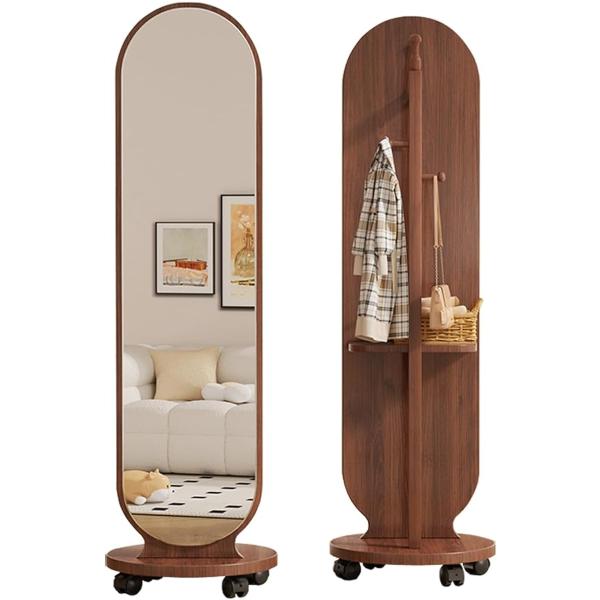 バリエーションコード : 2BUK1TL9UQ「商品の仕様」素材：「フレーム」天然木（複合加工板材）、「鏡」ガラス；サイズ：30x46x166cm、40x46x166cm、50x56x170cm「多機能全身ミラー」360°回転可能の台座+収...