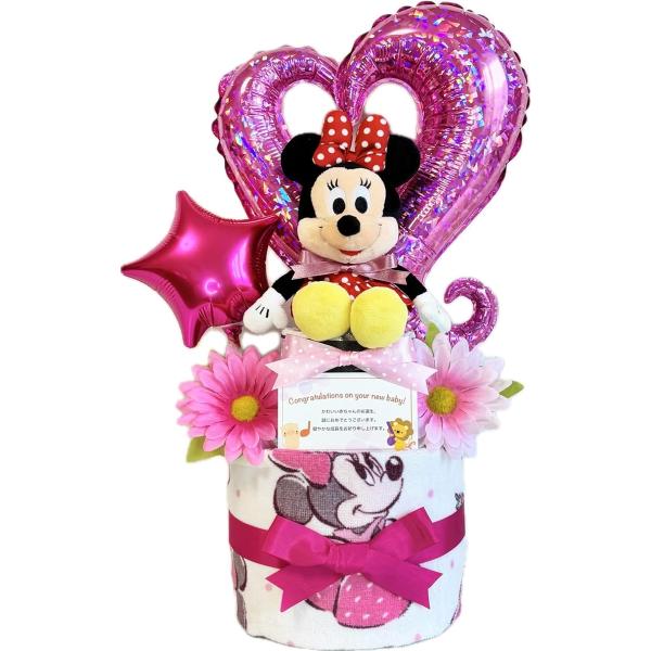 バリエーションコード : 2BUK36P0T0「華やかさと愛らしさを兼ね備えたデザイン」 人気キャラクターのデザインが施されたおむつケーキは、華やかで愛らしい特別な贈り物です。赤ちゃんの初めての瞬間をより一層輝かせます。「実用性と感動の融合...