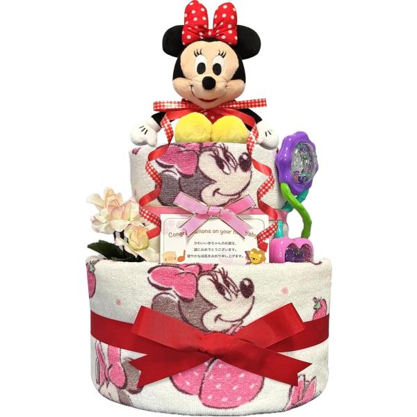 バリエーションコード : 2BUK34QG3D「華やかさと愛らしさを兼ね備えたデザイン」 人気キャラクターのデザインが施されたおむつケーキは、華やかで愛らしい特別な贈り物です。赤ちゃんの初めての瞬間をより一層輝かせます。「実用性と感動の融合...