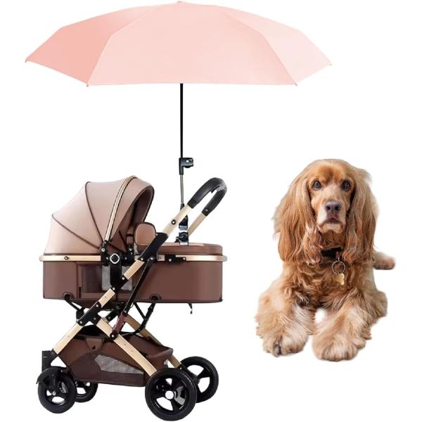 バリエーションコード : 2BUKGTGVPU「犬用 ペットカート用 日傘で大切な愛犬を直射日光から守る」 ペットカートに取り付けられる専用日傘で、夏の強い日差しから愛犬をしっかりガード。散歩や外出時も快適な日陰を確保できます。使わない時は...