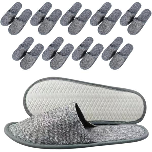 「いつでも清潔、個包装スリッパで安心を」おしゃれで高級感のある綿麻素材を使用した、使い捨てスリッパ10足セット。1足ずつ個包装されており、衛生的かつ持ち運びに便利です。来客用はもちろん、旅行用としても最適。シンプルなデザインで男女兼用でお使...