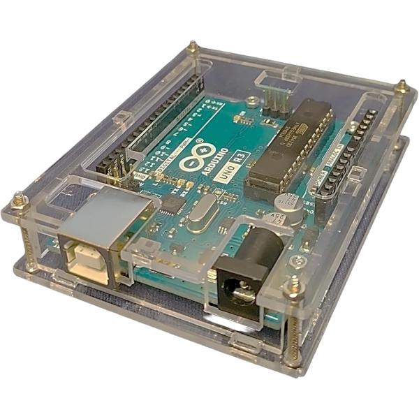 「Arduino UNO R3に対応」 公式ボードサイズに合わせた精密設計。ぴったりフィットする専用ケースです。「ボードをホコリや衝撃から保護」 透明な素材で、内部を視認しながらしっかり保護。開発・教育・展示用にもおすすめです。「放熱性確保...