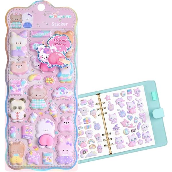 バリエーションコード : 2BRHJ1DC5F1?? ぷにっと可愛い立体感。 やわらかいジェル素材で、おしり部分がぷにぷに触れる立体ステッカー。見るだけで癒やされる、思わず触りたくなる質感です。2?? ゆめかわキャラ全4種類 ビション風・プ...