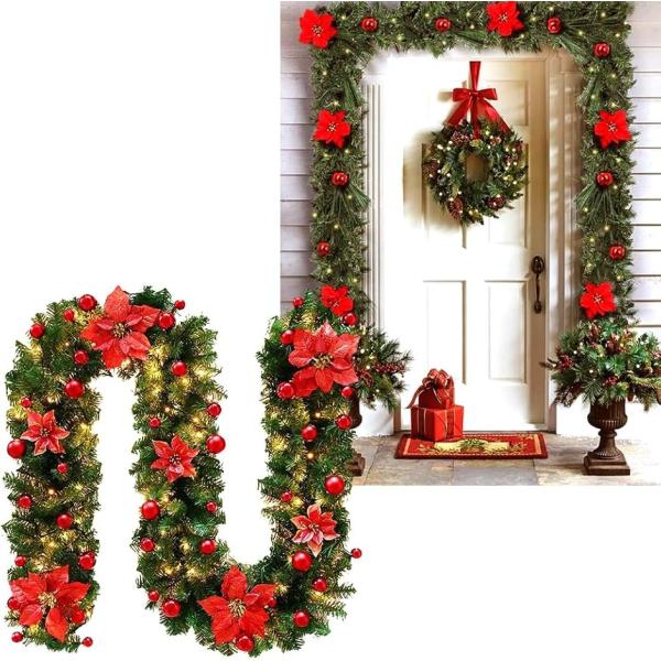 バリエーションコード : 2BULJWCNQCクリスマスの雰囲気をより一層高めるクリスマス用ガーランドです。全長約2.7mものロングサイズのため、壁掛け・天井から吊り下げ・手すりに巻くなどアイディア次第で様々なデコレーションをお楽しみいただ...