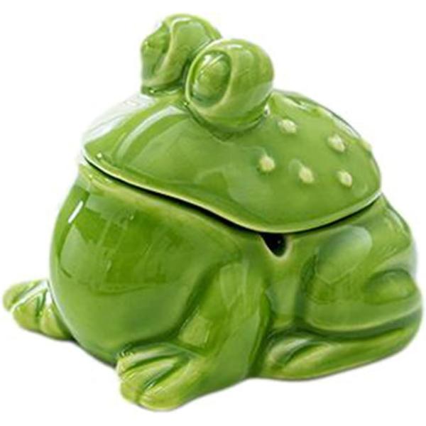 バリエーションコード : 2BULPD29VY「商品説明」ユニークで遊び心あふれる「蓋付き灰皿」。蛙と蟹のモチーフがインテリアとしても映えるデザインです。陶器ならではのツヤと質感が高級感を演出し、灰の飛び散りや煙を防ぐ蓋付き仕様で実用性も抜...