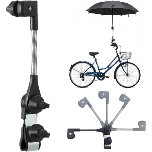 「300°自由調整で日差しや雨から守る」傘の角度を自由に調整可能で、太陽や風の向きに合わせて最適な日陰や雨よけを確保できます。自転車やベビーカーに取り付けたまま簡単操作が可能です。「ユニバーサル互換で幅広く対応」自転車、ベビーカー、車椅子な...