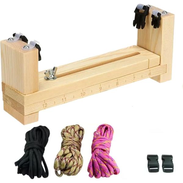 バリエーションコード : 2BUNQ6DG89「パラコード編み機で手軽にクラフト体験」自分だけのブレスレットやキーホルダーを手作りできるパラコード編み機セット。作品に合わせて長さを簡単に調節可能です。固定クリップ付きで安定感もあり、編みやす...