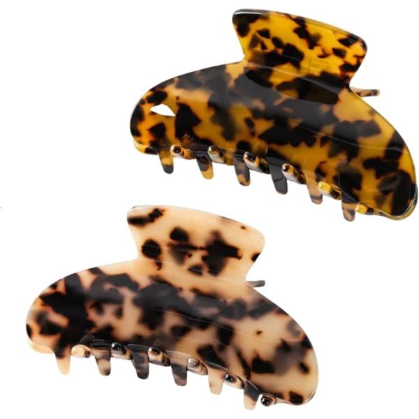 「上品でしっかり留まる、フレンチデザインのヘアクリップ2個セット」上品なべっ甲風セルロイド柄のフレンチデザインヘアクリップです。髪を美しくまとめながら、女性らしい優雅で柔らかな印象を演出。普段使いから特別な日のヘアスタイルまで、幅広くお使い...