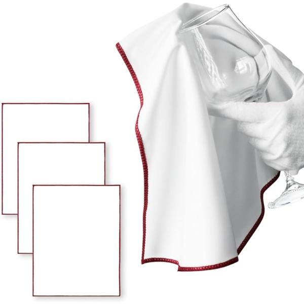 バリエーションコード : 2BUO65OT6V「毛羽立ちなく輝きを取り戻す高品質クロス」 極細マイクロファイバー素材で繊維くずが残らず、ワイングラスや食器を美しく磨き上げます。柔らかく耐久性も高いため、長く愛用できます。「大判サイズで拭きや...