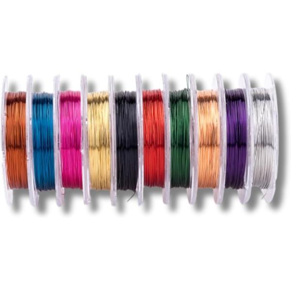 「多用途の可能性」ビーズ製作やアクセサリー作りに最適です。極細径の0.3mmワイヤーは、細かいディテールを必要とする作品にも対応し、あなたの創造力を引き出します。手芸用品としても幅広く活用でき、作品の完成度を高めます。「色彩豊かな表現」10...