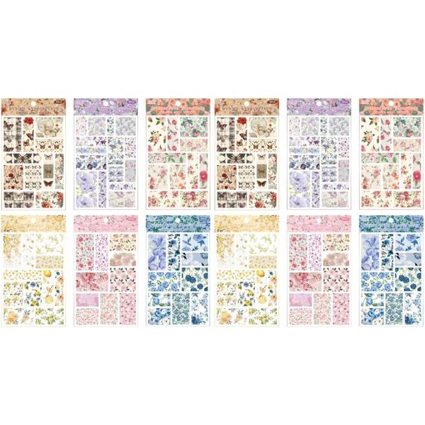 バリエーションコード : 2BUOV9P9TG様々な種類の花々や植物が繊細に描かれた、フローラルデザインのステッカー6種セット。リアルな花びらの質感や、ヴィンテージ感あふれる、多様な花、葉、蝶などの異なる色合いや雰囲気のボタニカルモチーフが...