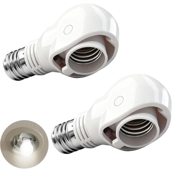 バリエーションコード : 2BUO18KLI61、商品名：E17 LED電球専用可変式ソケット 色：ホワイト 重量：20g 材質： プラスチック＋銅 サイズ： 高さ3.3x幅2.6x全長7.2。2、用途：斜め付けダウンライトに直下方向に取付...