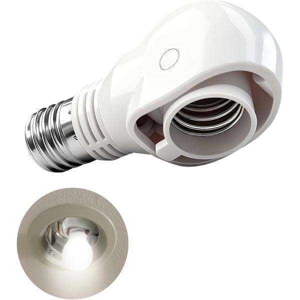 バリエーションコード : 2BUO18KLI61、商品名：E17 LED電球専用可変式ソケット 色：ホワイト 重量：20g 材質： プラスチック＋銅 サイズ： 高さ3.3x幅2.6x全長7.2。2、用途：斜め付けダウンライトに直下方向に取付...