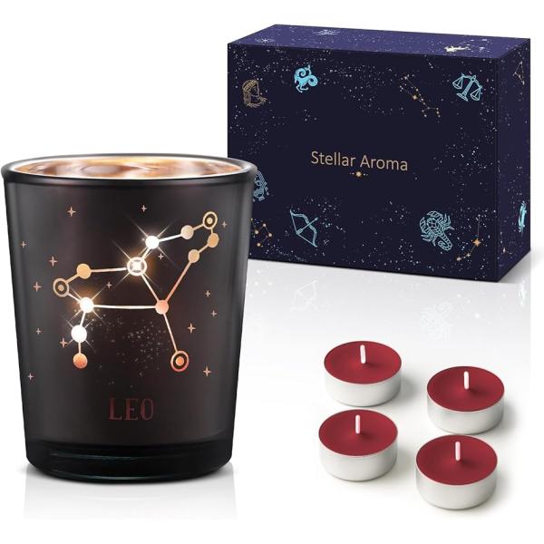 星座が灯る、あなただけの夜空 12の星座をかたどった繊細な模様が浮かび上がる、グラス型のキャンドルスタンド。火を灯した瞬間、柔らかな光が夜空のように揺らめき、まるで星が瞬くように輝きます。付属のキャンドルを灯せば、幻想的な光と香りが部屋を包...