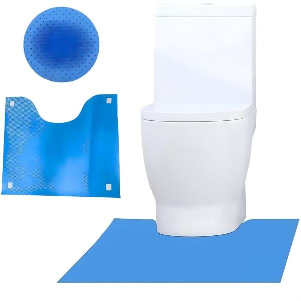 バリエーションコード : 2BUP5DP0O0「トイレマット 使い捨て 不織布」は、U字型にカットされた使い捨ての足元マットです。主に家庭や商業施設のトイレで使用でき、便器の周りの床を水濡れや汚れから守ることを目的とし、超吸水・防水機能付き...