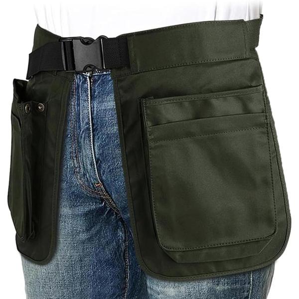 ガーデニングや農作業の頼もしい見方。丈夫なナイロン素材の4つの大容量ポケットに、剪定バサミ・ガーデニンググローブ・移植スコップ・熊手・霧吹き・ペン・メモ帳等収納できます。4つのポケットの内、2つはボタンにてポケットの大きさを調節可能。通常は...