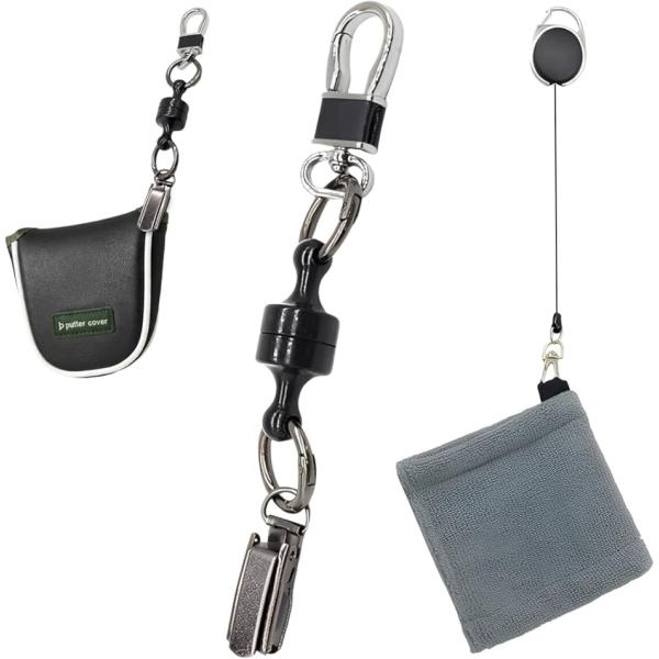 バリエーションコード : 2BUPJ29NVV「ゴルフをより楽しく、スマートに。２つの必須アイテムセット」パターカバークリップホルダーとリールコード付きゴルフタオルが一つになったコンプリートセットです。カバーの置き忘れやクラブの汚れといった...