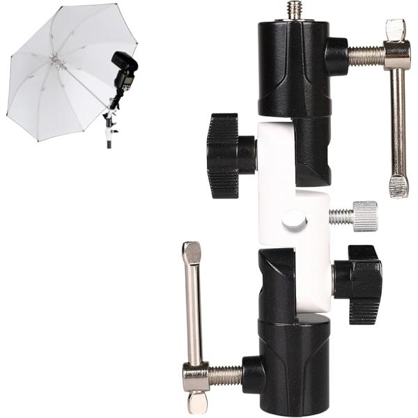 ストロボやアンブレラ、レフ板などをライトスタンドへ手軽に増設できる、便利なアンブレラホルダーです。本格的なスタジオ撮影はもちろん、ポートレートや商品撮影のライティングを格段にレベルアップさせます。耐久性の高い金属パーツと、機材を固定する大型...