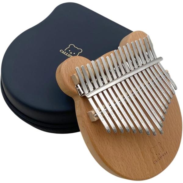 バリエーションコード : 2BUQU25L1Jキュートなクマ型デザインのカリンバです。持ち運びや保管に便利な収納ケース付き。お家ではもちろん、出先でも気軽に演奏を楽しめます。「セット内容：カリンバ、収納ケース、調律用ハンマー、お手入れクロス...