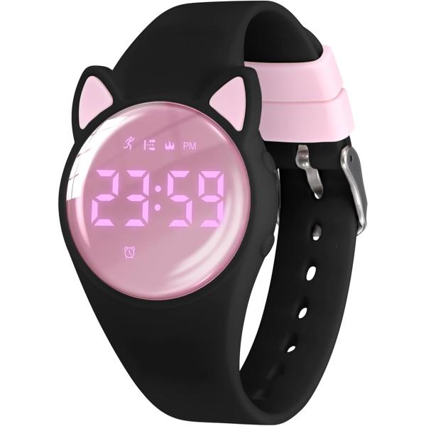 バリエーションコード : 2BURDLOJV4「子供用スポーツウォッチ」：子供用ミニスマートウォッチは、携帯電話に接続する必要もなく、アプリをダウンロードする必要もなく、スマートウォッチと同じ歩数計、歩行距離、カロリー、秒計を楽しむことがで...