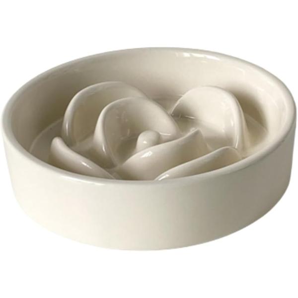 「バラの花デザインの凸凹構造」ペットの早食いについて気になるご家庭も多いと思います。そんな悩みを解決してくれるのがこのアイテム。食器内は花びらのような凸凹がフードを分散させ、ペットが一気に食べるのを防ぎます。これにより、喉の詰まりや吐き戻し...