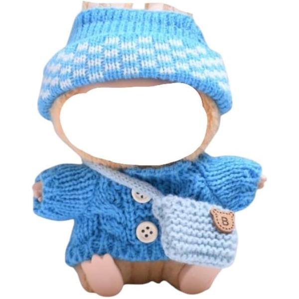 バリエーションコード : 2BURK15494＊ ラブブ専用のニットコーデセットは、あったかニット帽、ボタン留めデザインのセーター、ハンドメイド感あふれるバッグが揃ったおしゃれアイテム。ふわふわのアクリル糸を使用し、触り心地抜群で、ラブブ本...