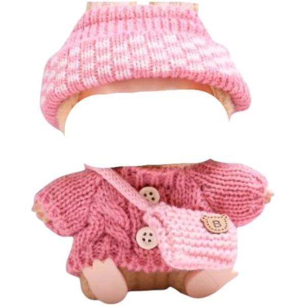 バリエーションコード : 2BURK15494＊ ラブブ専用のニットコーデセットは、あったかニット帽、ボタン留めデザインのセーター、ハンドメイド感あふれるバッグが揃ったおしゃれアイテム。ふわふわのアクリル糸を使用し、触り心地抜群で、ラブブ本...