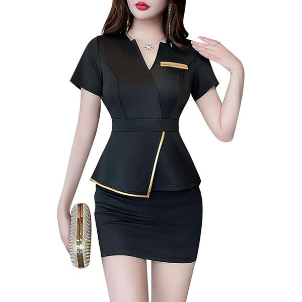 バリエーションコード : 2BUS3WY0R5トップスとミニ丈タイトスカートのセットアップ ＊スカートはインナーパンツ付きですスタイリッシュなタイトデザイン。可愛いだけでなく、大人のエレガントもあり高級感のあるサロンにもマッチ「M」トップス...