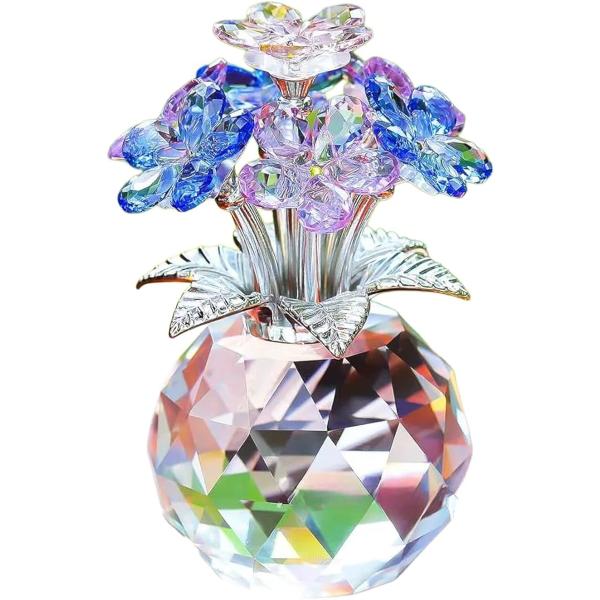 バリエーションコード : 2BUS9L8SKC透明なガラスで作られたクリスタルフラワーのオブジェは、枯れない造花として美しく輝き、結婚式の装飾や結婚記念日のギフトとして贈り物にも最適です。繊細なガラス細工で仕上げたクリスタルフラワーは、透明...