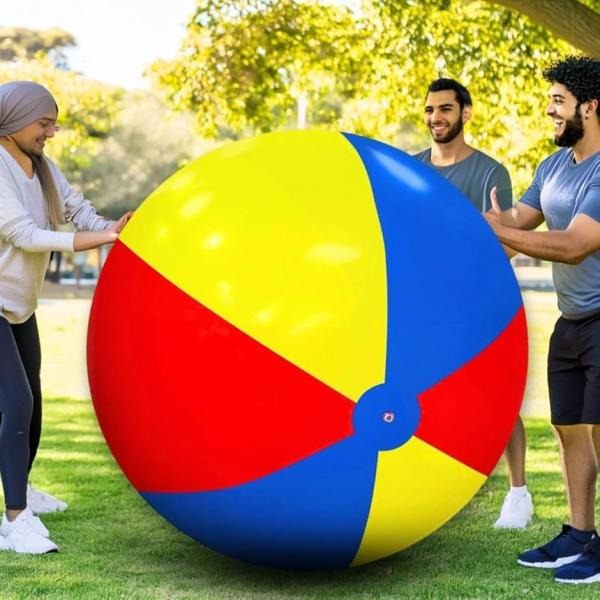 バリエーションコード : 2BUSHCUJP2「カラフルで目を引くクラシックデザイン」 クラシックなビーチボールデザインにインスピレーションを得た鮮やかなレインボーカラーは、ビーチやプールで一目で目を引き、大人も子どもも楽しく遊べます。家族...