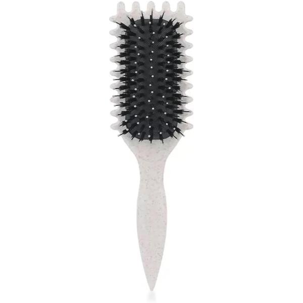 「カールヘアもなめらかに整える」静電気を抑える設計で、広がりやすい髪やウェーブヘアもスムーズに整えます。ブラシの縁にはカールを作りやすいノッチ構造を採用し、自然なスタイリングが可能です。「頭皮マッサージで心地よい使用感」柔らかく弾力のあるピ...