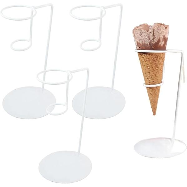 「アイスをお洒落に盛り付けます」挿すことでおしゃれに盛り付けができるコーンスタンドです。展示用のクレープやソフトクリームのディスプレイとして使うことができます。「カフェなどのお店にぴったり」スタンドを使うことでカフェやアイスクリーム屋さんの...
