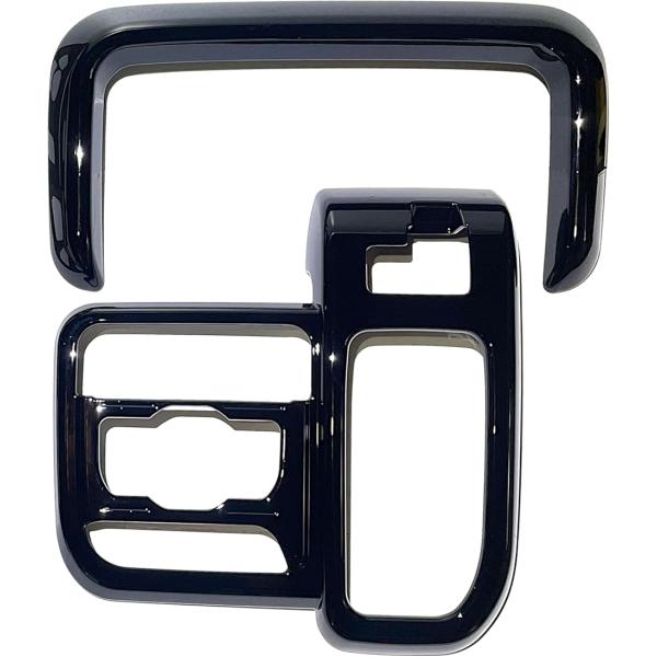 バリエーションコード : 2B9XQ1VP3I「新型スペーシア/スペーシアカスタム (MK54S/MK94S) 専用デザインで車内を高級感あふれる空間に」高光沢のピアノブラックで仕上げた「シフトパネルカバー」「メーターフードパネルカバー」の...