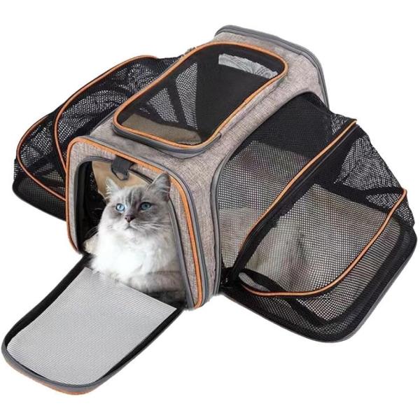 バリエーションコード : 2BUV0NNR55「拡張できるメッシュ構造でゆとりのある空間設計」左右に拡張可能な構造で、使用時には内部スペースを広げてゆとりのある空間に。小型犬や猫などのペットがくつろぎやすい設計です。両サイドと天面にはメッシ...