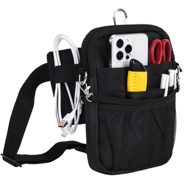 バリエーションコード : 2BUV0F5K2H＊「腰当てを付けたベルト一体型」現場の声を取り入れて作った「多機能ウエストポーチ ベルト一体タイプ」。両サイドに腰当てを付けマチを4cmにしました。メインポケットはダブルファスナー開閉。＊「大小...