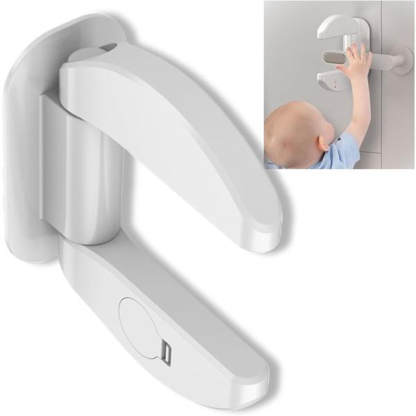 バリエーションコード : 2BUWHJXT9R「年間6.4万個出荷。工事不要で瞬間設置のドアロック」強力粘着テープでドアノブに貼り付け、ドアノブに差し込むだけで設置完了。工具も穴あけも一切不要で、賃貸住宅や寮でも安心してご使用いただけます。...