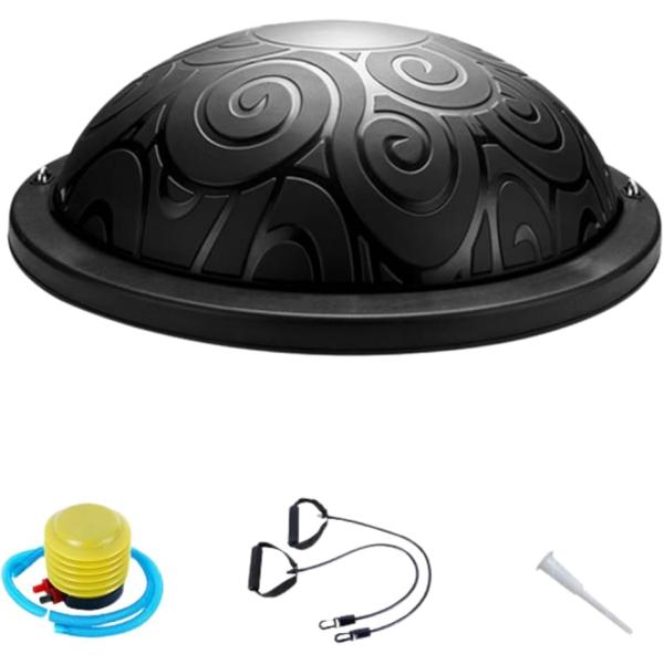 バリエーションコード : 2BUWUFJVK4「滑り止め加工付きで使いやすい」ブラック「子供から大人まで使える」ブラック「半円タイプだから省スペースでエクササイズできる」ブラック