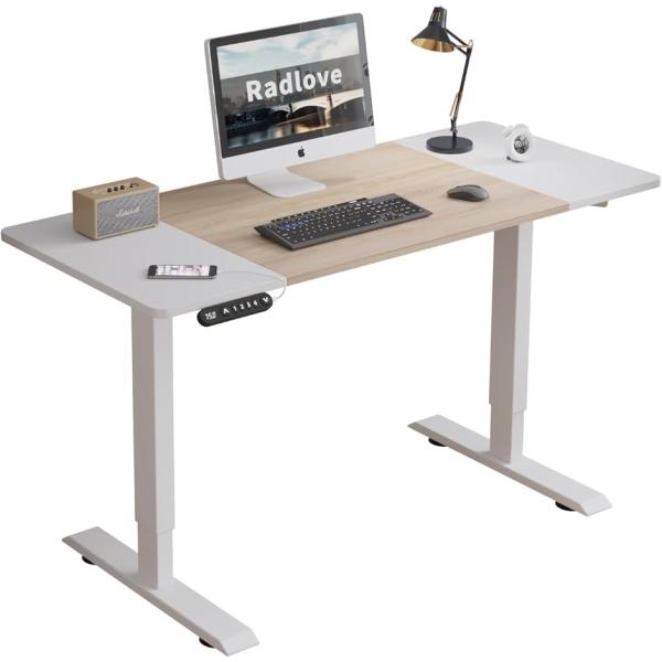 バリエーションコード : 2BUO1R4806「商品仕様」＊天板サイズ：約幅140CMx奥行60CM＊天板は4分割 ＊本体重量：約22KG ＊耐荷重80KG ＊高さ調節範囲：69-115CM ＊材料:化粧合板、鋼鉄合金材料「電気で高さ調節 ...