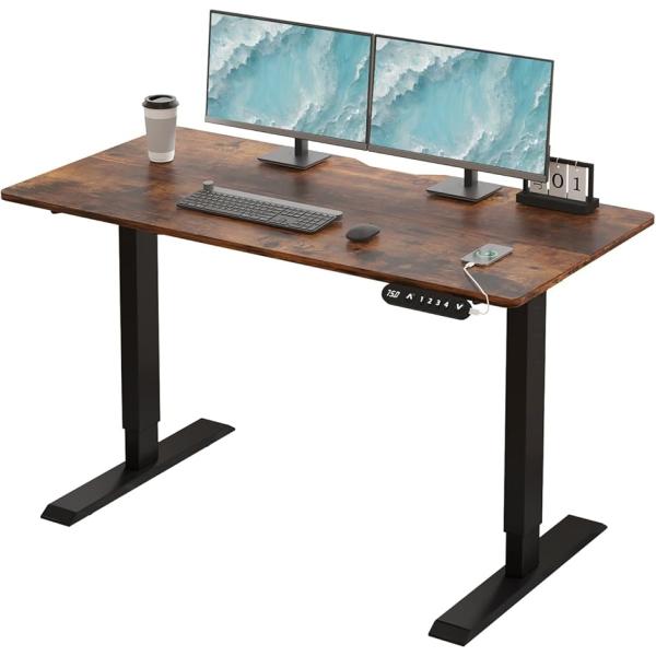 バリエーションコード : 2BUO1OLJ5X「商品仕様」＊天板サイズ：約幅100CMx奥行60CM＊天板は2分割 ＊本体重量：約20KG ＊耐荷重80KG ＊高さ調節範囲：69-115CM ＊材料:化粧合板、鋼鉄合金材料「電気で高さ調節 ...