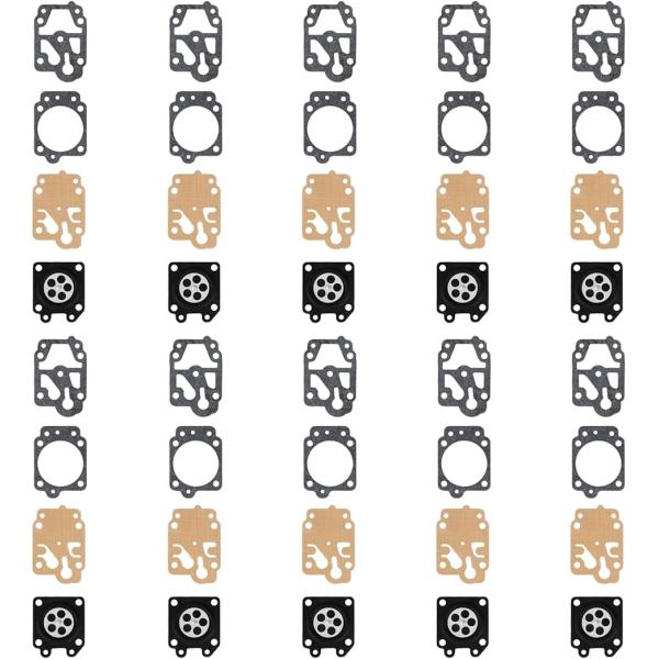 高互換性：Walbro WYL/WYJ/WT/WTA系キャブレター、マルヤマ（丸山）・共立・ゼノアなど他社製草刈機/チェンソーにも幅広く対応コストパフォーマンス：消耗品であるダイヤフラムは経年劣化で必ず交換が必要なため、予備用としても経済的...