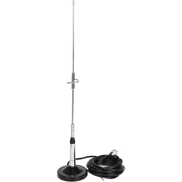 モービル用 アンテナ＆マグネット基台＆同軸ケーブル 5m の3点セットになります。強力マグネットでしっかり固定。「周波数」 144/430MHz（1/4λ 1/2λ＝ノンラジアルtype）　「利得」 2.15/3.0db 「耐入力」 150...