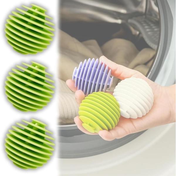 バリエーションコード : 2BUP6FSPKR「絡まない。洗浄力アップのランドリーボール」洗濯物の絡みを防ぎ、摩擦でしっかり汚れを落とすランドリーボール3個セット。シワや静電気の発生を抑え、洗濯機・乾燥機で使える便利アイテム。フィン形状で衣...