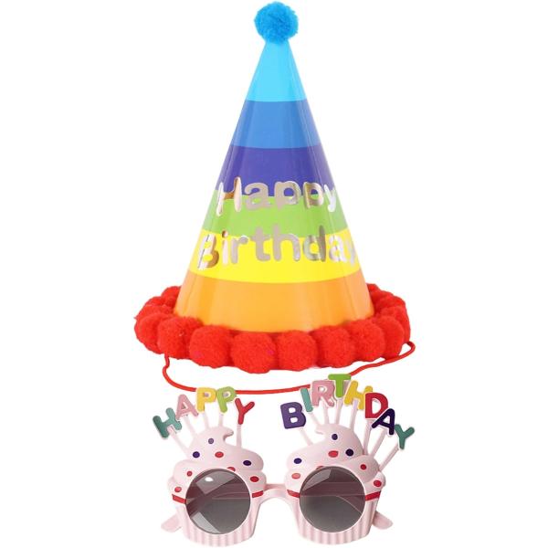 バリエーションコード : 2BUXUYNYO6「誕生日の主役をもっと華やかに」カラフルなHAPPY BIRTHDAYの文字入りサングラスと帽子がセットになったパーティーアイテム。身に着けるだけで一目で“今日の主役”がわかり、会場の雰囲気を一...