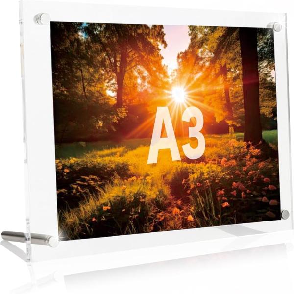 「商品仕様」本体サイズ：335x455mm 内寸297x420mm A3サイズに対応。厚さ3mm+3mm「高透明度」ｂｅｎｒｉｉのフォトフレームは透明度が高いアクリル素材を採用しているので、写真の細部まではっきり。「耐久性」ｂｅｎｒｉｉのフ...