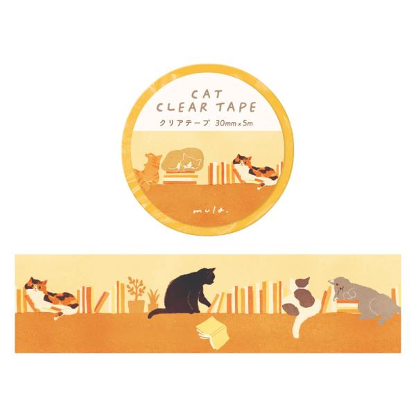 貼ってはがせるマットタイプの、幅30mm×長さ5mのクリアテープです。すりガラスのような透明感とさらっとした質感で、かわいくも甘さ控えめなデザイン。モチーフ部分は不透明なのでイラストがくっきりと目立ち、色のついた紙やクリア素材の物に貼ると、...