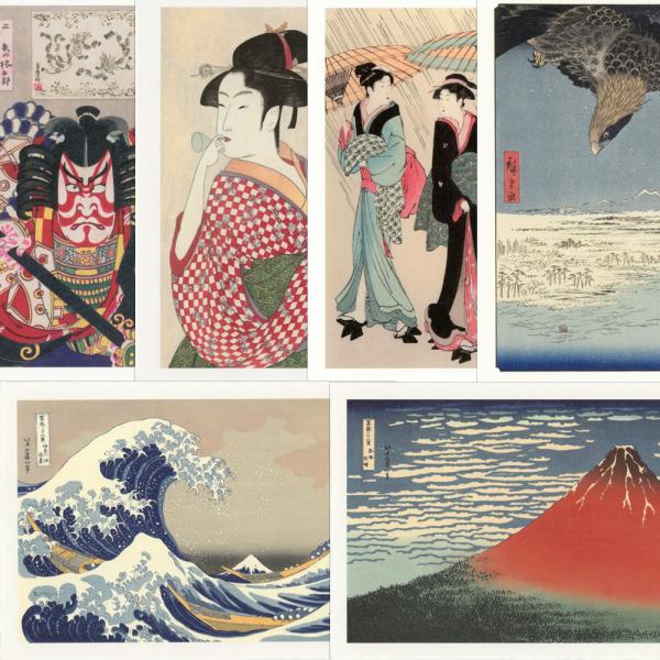 伝統的な浮世絵の名作を、風合い豊かな越前和紙に再現したポストカード6柄セットです。葛飾北斎、歌川広重、喜多川歌麿など、世界的に知られる巨匠たちの作品を厳選。和紙特有の柔らかな質感が、浮世絵の色彩と力強さをより一層引き立てます。ポストカードの...