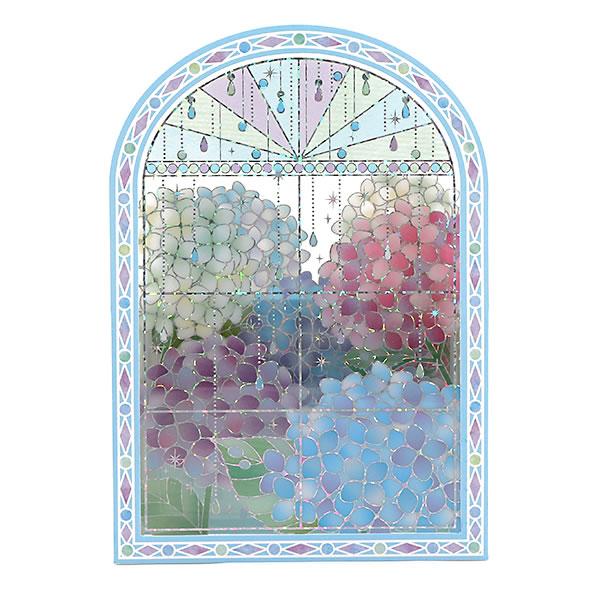 ワンタッチで手前の透明素材が湾曲し、ケースに入った初夏の花のブーケが立体的になります。透明素材に銀箔加工がほどこされていて、青いリボンがギフト感を引き立てています。こちらのカードは季節のお便りとしてはもちろん、置いて飾ったり、壁に掛けて飾っ...