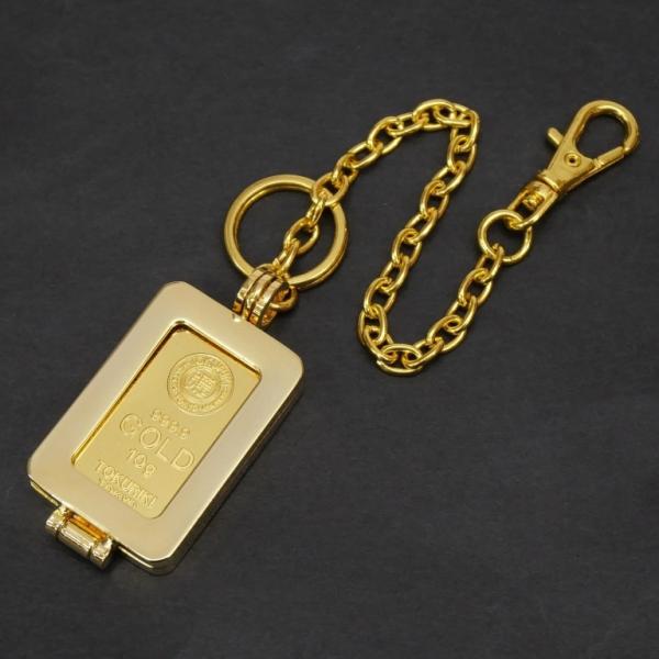 【ブランド名】: 徳力本店　【商品名】: 純金インゴット 10g キーチェーン付きペンダントトップ ゴールドバー ingot 24金　【サイズ】: W:20.7mm*H:30.8mm*D:5.8mm　【付属品】: 弊社発行品質保証書　【ラン...