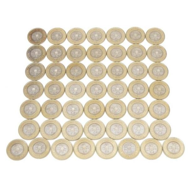 【商品名】: 地方自治法施行60周年記念500円バイカラー・クラッド貨幣 50枚セット 【付属品】: 本体のみ（付属品はありません） 【ランク】: 中古A〜Bランク/多少の小キズやくすみのある並品です。 【コメント】: 地方自治法施行60周...